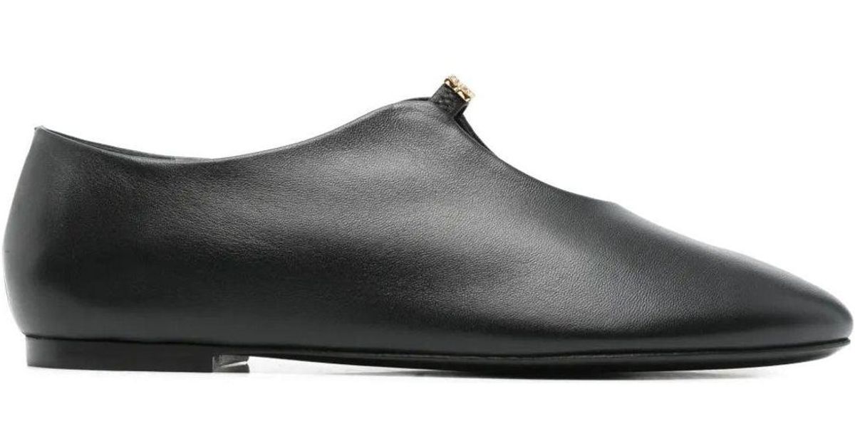 Givenchy Ballerina With Golden Logo Detail in Gray | Lyst