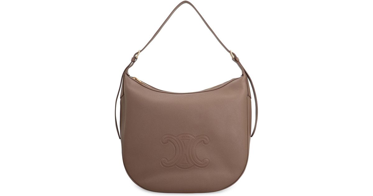 Celine Heloise Grande Leather Crossbody Bag in Brown | Lyst
