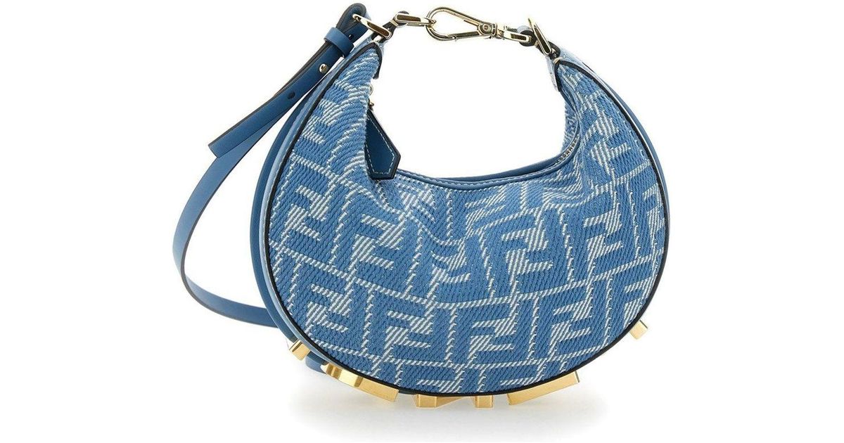 Fendi Graphy Minibag in Blue | Lyst