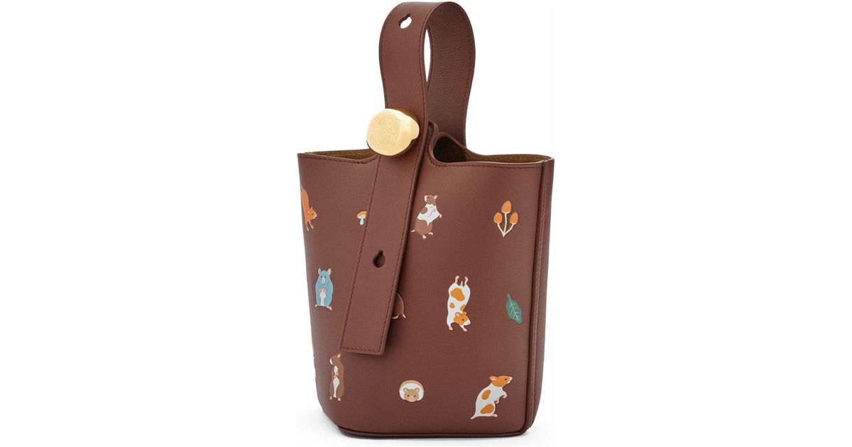 Loewe Pebble Bucket Mini Hamster in Brown | Lyst