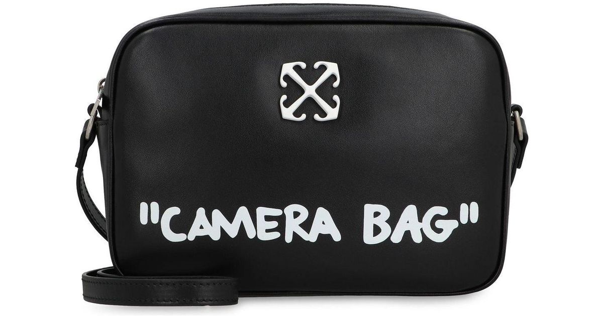 Off-White c/o Virgil Abloh Jitney Leather Crossbody Bag in Black | Lyst UK