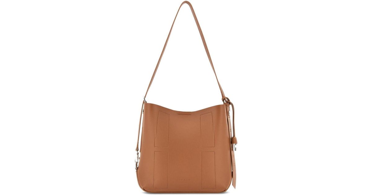 Hogan Hocket Small Leather Hobo Bag in Brown | Lyst