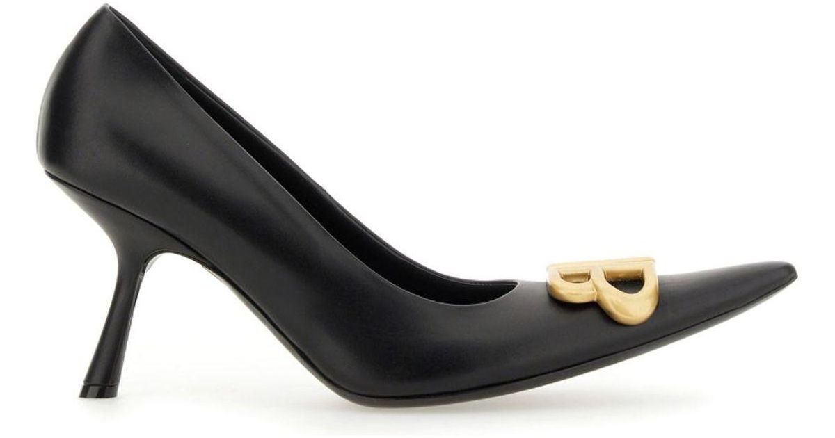 Balenciaga Décolleté Flex Bb Pumps in Black | Lyst