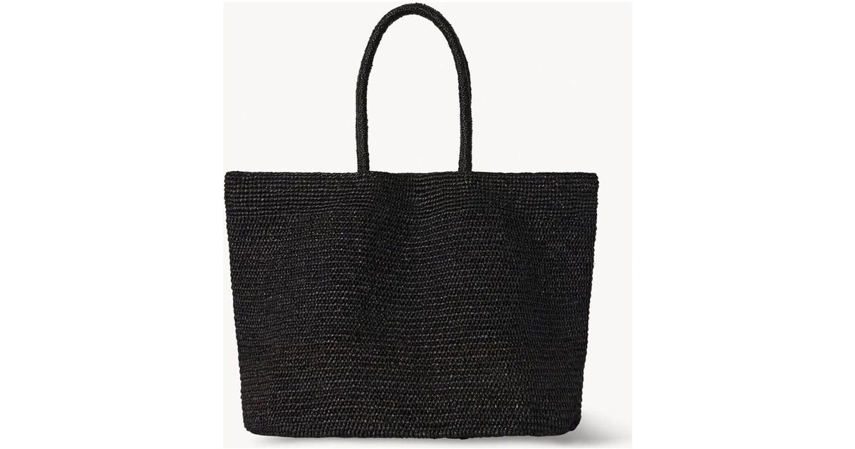 The Row Raffia Oregon Bag in Black | Lyst UK