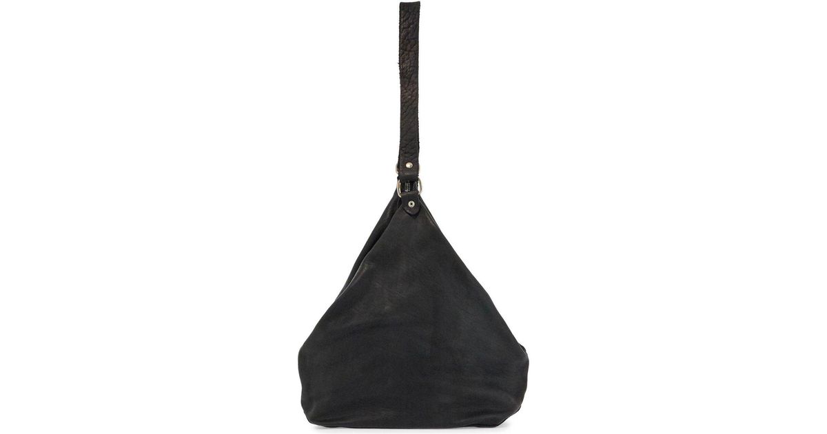 Guidi Horse Leather Triangular Bag With Zip Closure in Black for Men ...