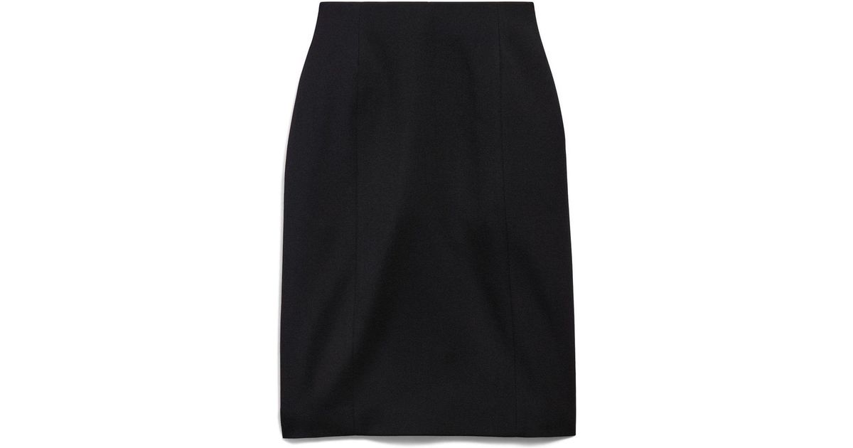 Balenciaga Hourglass Midi Skirt in Black | Lyst