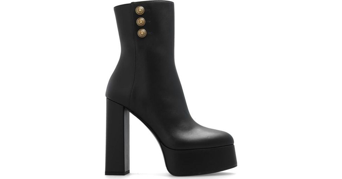 Balmain Ankle Boot Brune-Calfskin in Black | Lyst