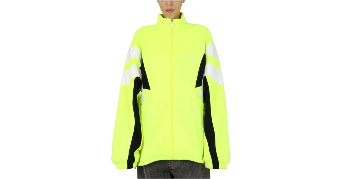 Balenciaga Sporty B Cozy Track Jacket in Yellow | Lyst
