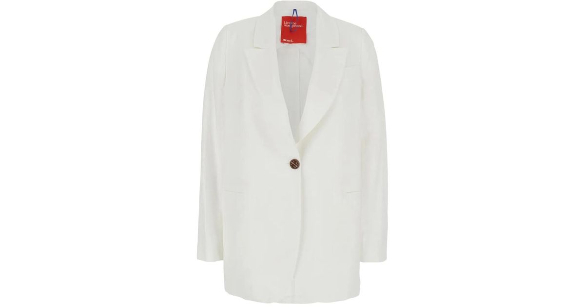 ..,merci Oversize Jacket in White | Lyst