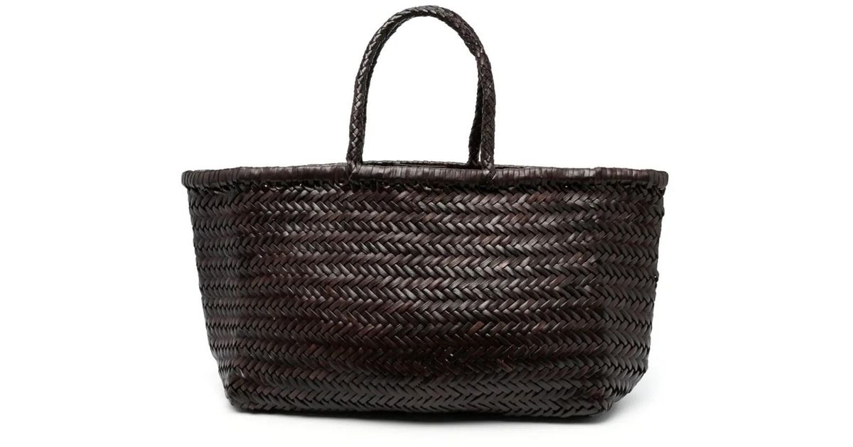 Dragon Diffusion Bamboo Triple Jump Design Basket Bag in Black | Lyst