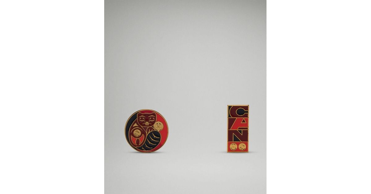 lululemon Team Canada Collectible Pins 2 Pack Cpc Logo in Red | Lyst
