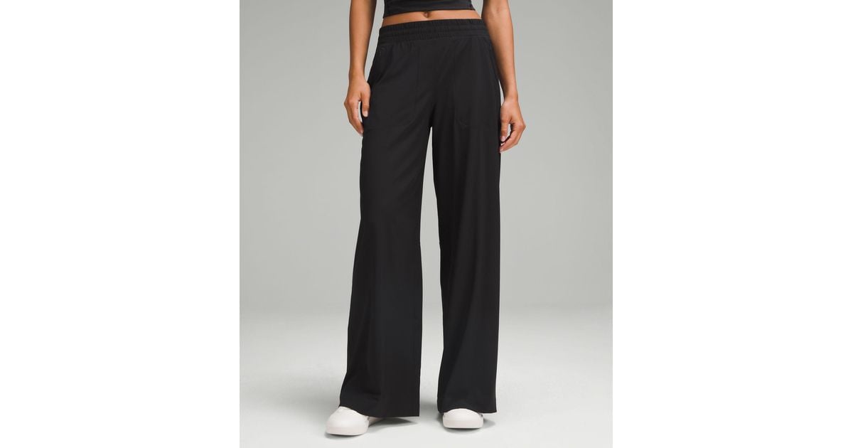 lululemon Swift Mid-Rise Wide-Leg Pant in Black | Lyst