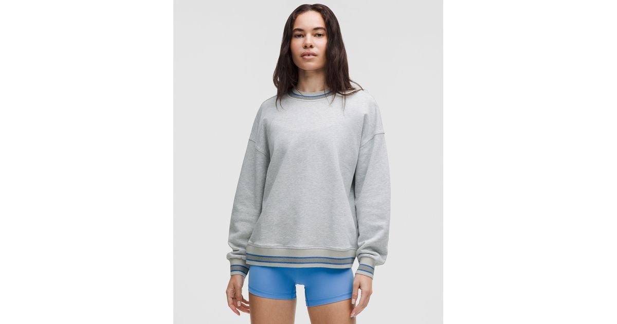 lululemon Perfectly Oversized Ringer Crew in Gray | Lyst