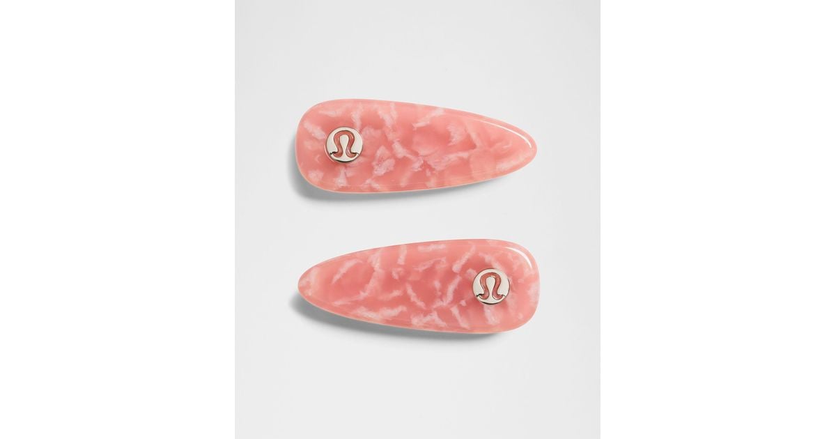 lululemon Alligator Hair Clips 2 Pack in Pink | Lyst