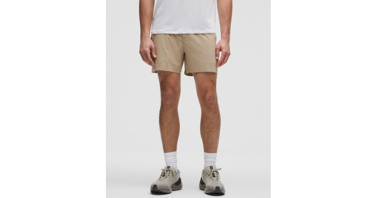 lululemon Pace Breaker Linerless Shorts 5" in Natural for Men | Lyst