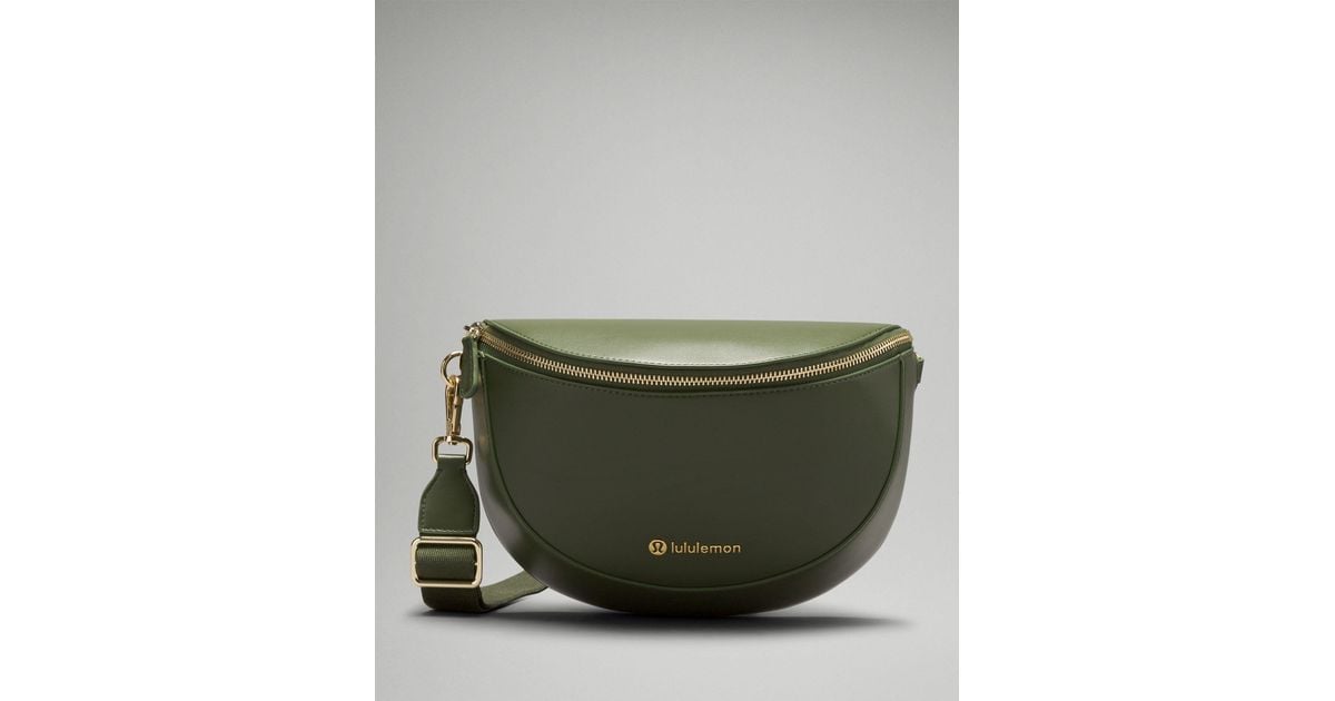 lululemon Leather-Alternative Crossbody Saddlebag in Green | Lyst