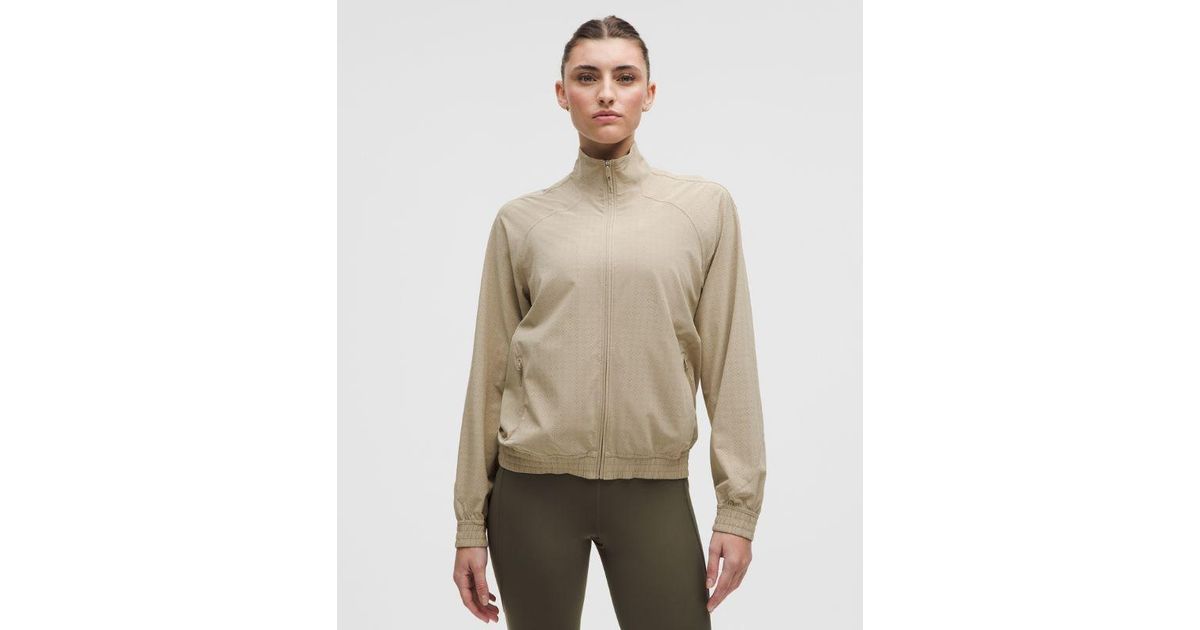 lululemon Adapted State Perforated Track Jacket in Natural | Lyst UK