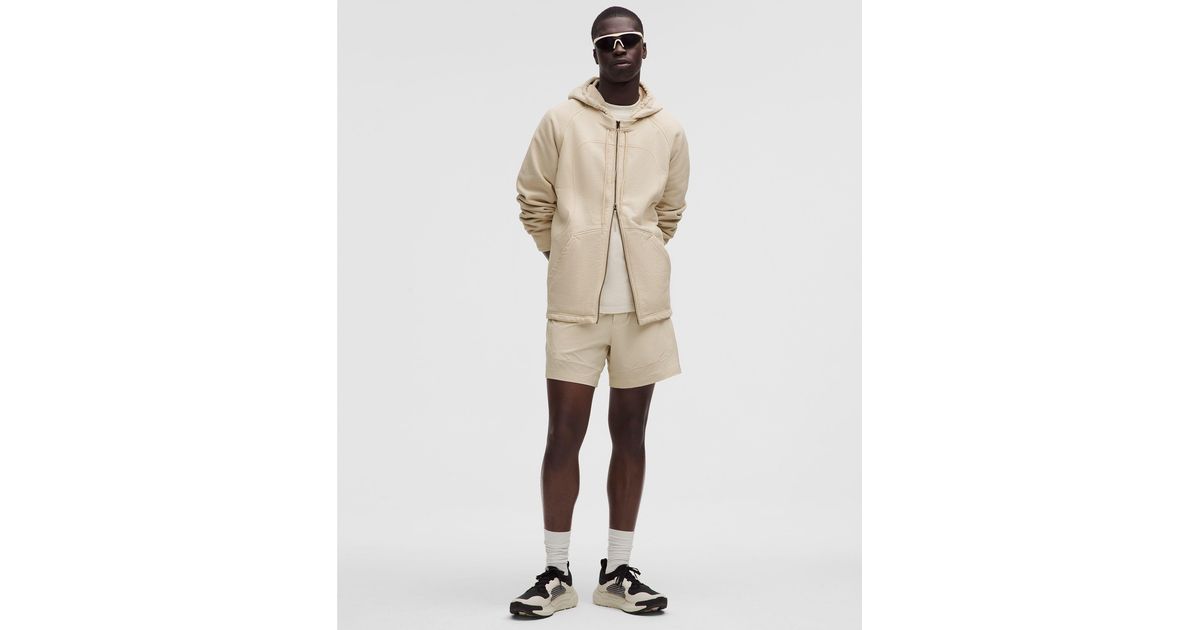 lululemon Removable Hood Full-Zip Hoodie in Natural for Men | Lyst
