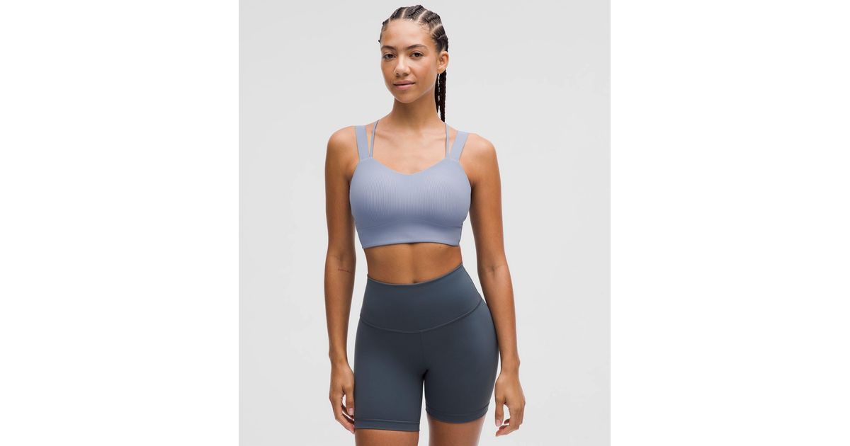 lululemon Like A Cloud Ribbed Longline Bra Light Support, D/Dd Cup in ...