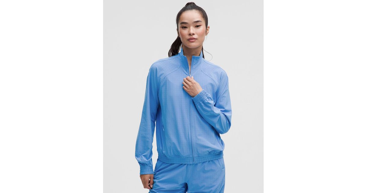 lululemon Adapted State Perforated Track Jacket in Blue | Lyst