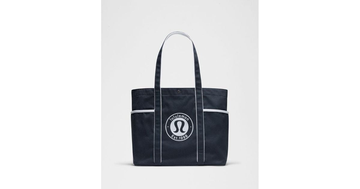 lululemon – Daily Multi-Pocket Canvas Tote Bag 20L Logo – in Blue | Lyst UK