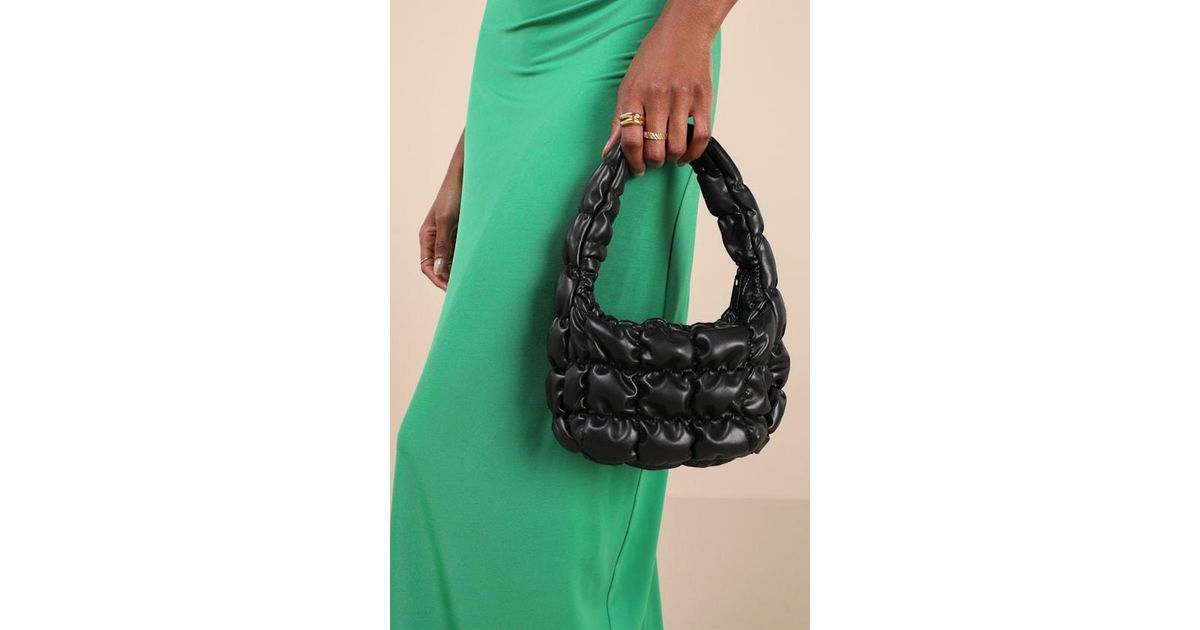 Lulus Ricky Quilted Puffer Shoulder Bag in Black | Lyst
