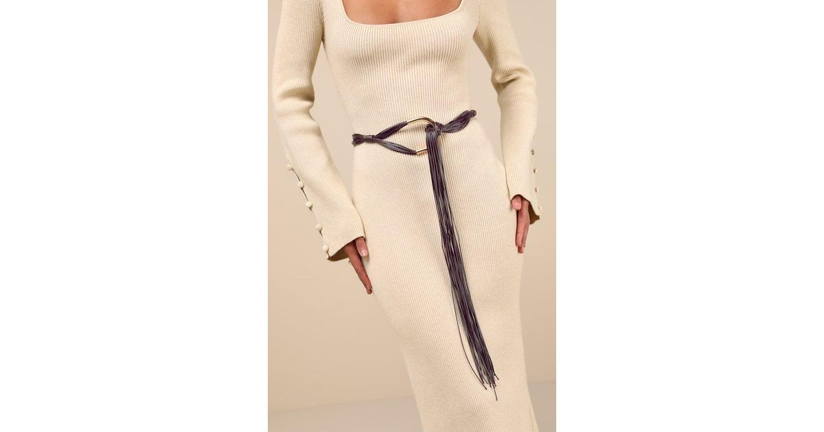 Lulus Notable Trendsetter Strand Belt in Natural | Lyst