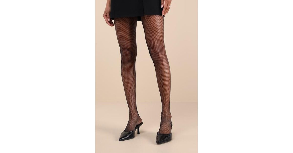 L'eggs Medium Fishnet Sheer Tights in Black | Lyst