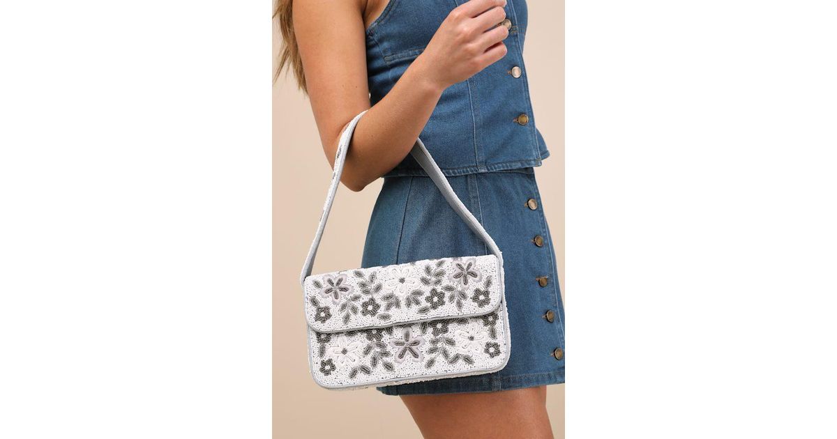 Lulus Bold Accent Multi Beaded Shoulder Bag in Blue | Lyst