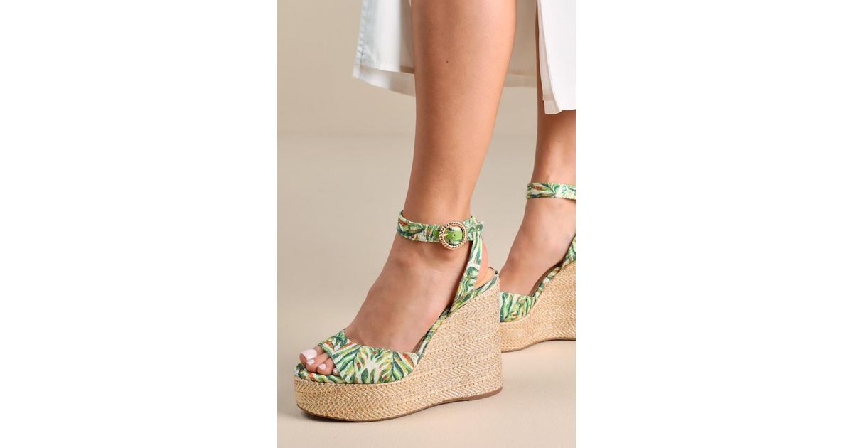 Jessica Simpson Kamindi Multi Platform Espadrille Wedges in Natural | Lyst