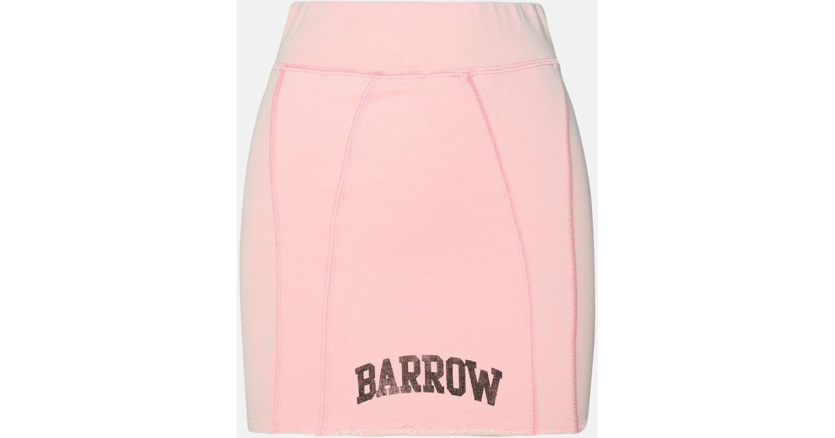 Barrow Cotton Miniskirt in Pink | Lyst