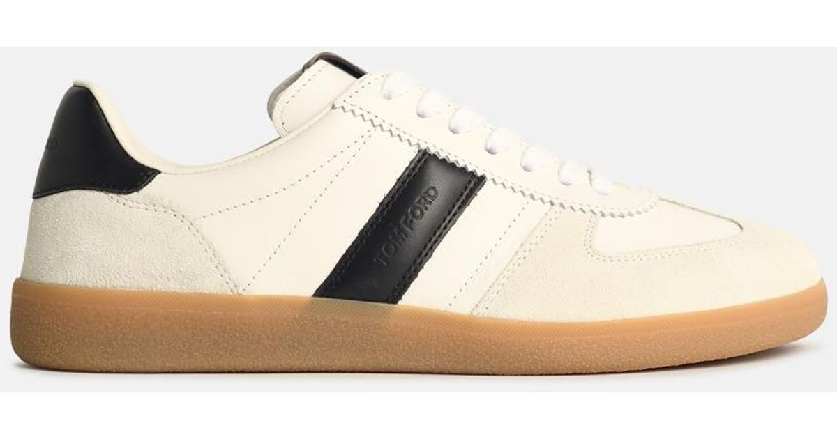 Tom Ford 'Archer' Suede Sneakers in Natural for Men | Lyst