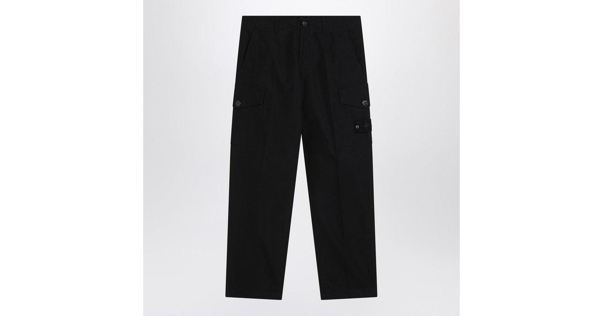 Stone Island Ghost Cargo Pants For in Black for Men | Lyst