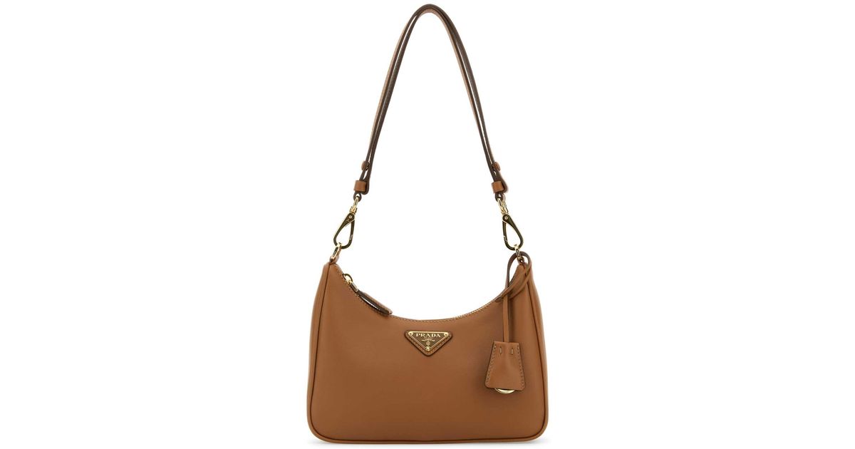 Prada Handbags in Brown | Lyst