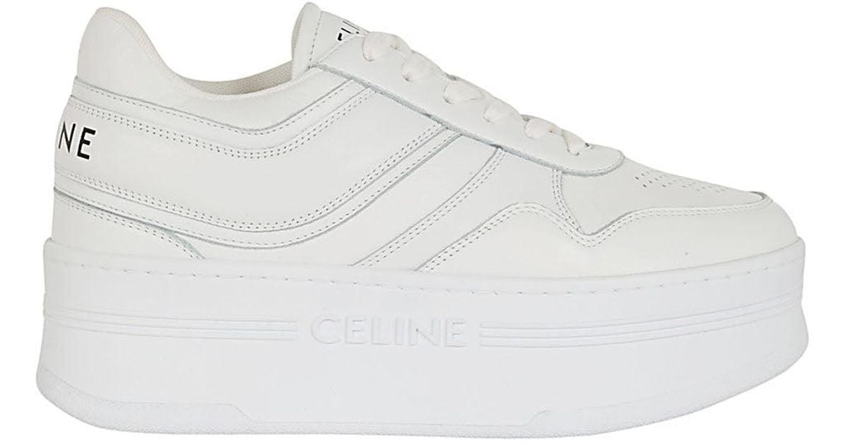 Celine Wedge Sneaker 50 in White | Lyst