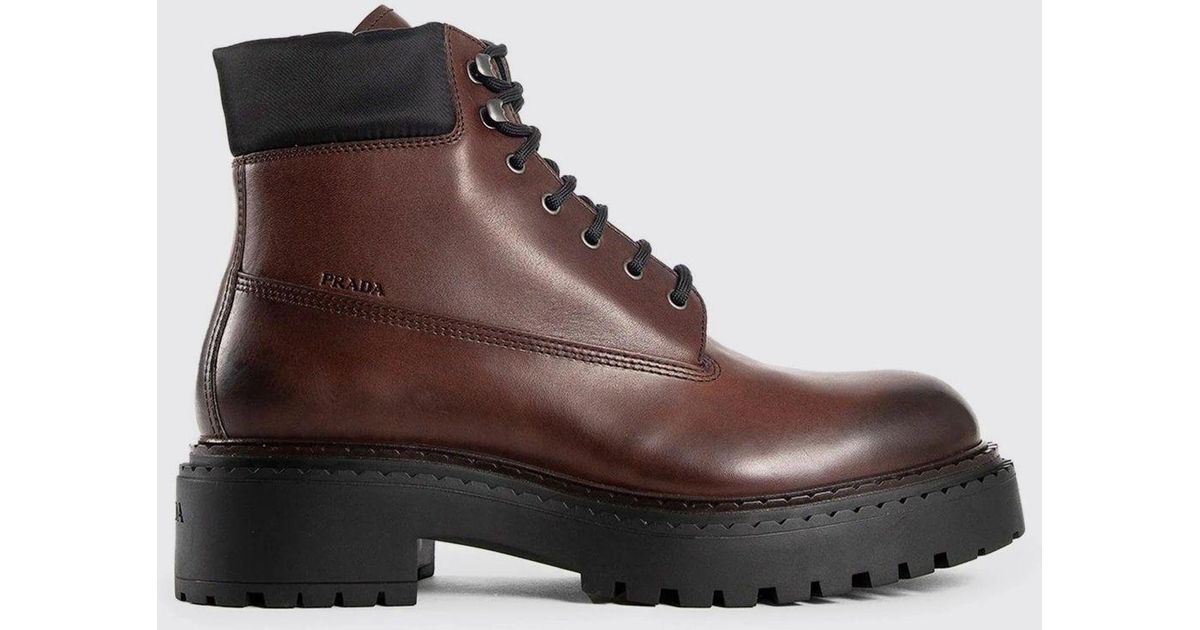 Prada Boot in Brown for Men | Lyst