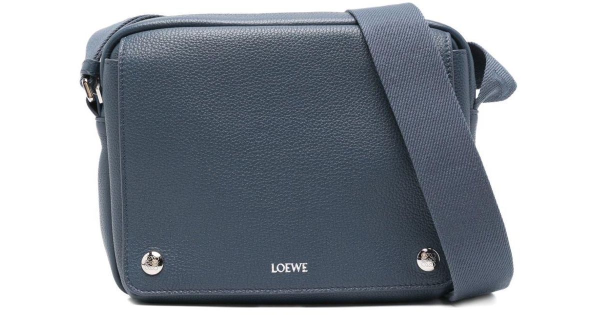 Loewe Pebble Xs Leather Camera Bag in Blue for Men | Lyst