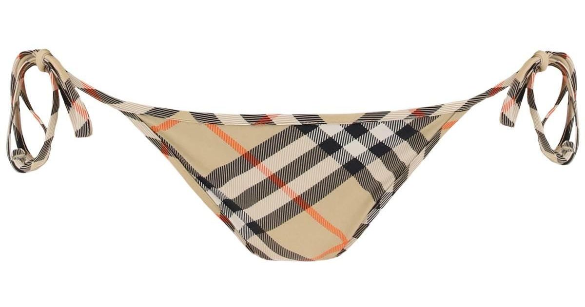 Burberry Ered Checkered Bikini in Metallic | Lyst