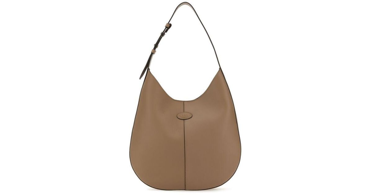 Tod's Mud Leather Small Di Bag Shoulder Bag in Brown | Lyst