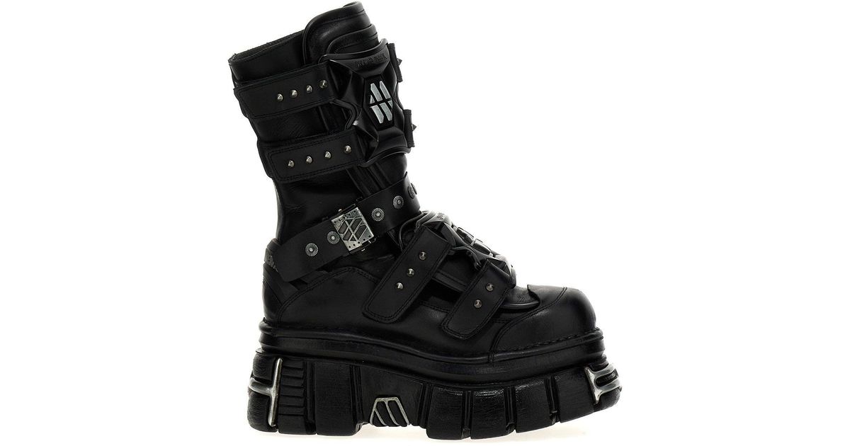 Vetements X New Rock 'Gamer' Boots in Black | Lyst