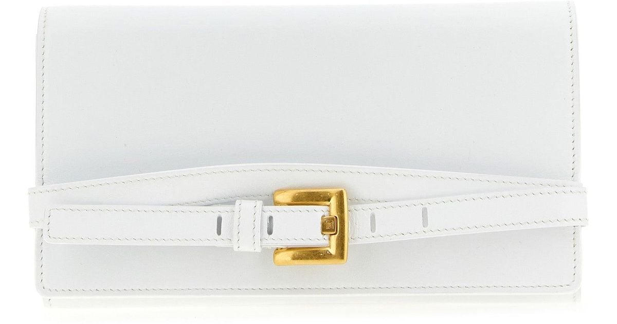 Balmain 'Shuffle' Wallet Chain in White | Lyst