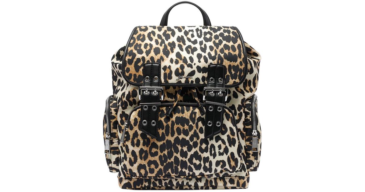 Ganni Logo Bucky Backpack in Black | Lyst