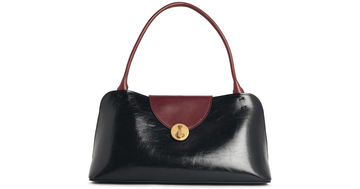 Versace East/West 'Vivian' And Lear Shoulder Bag in Black | Lyst