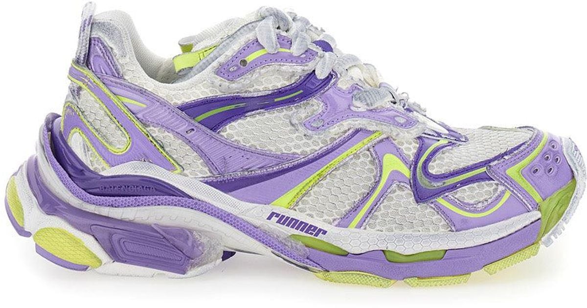 Balenciaga 'Runner 2.0' Low Top Sneakers With Runner Logo in White for ...