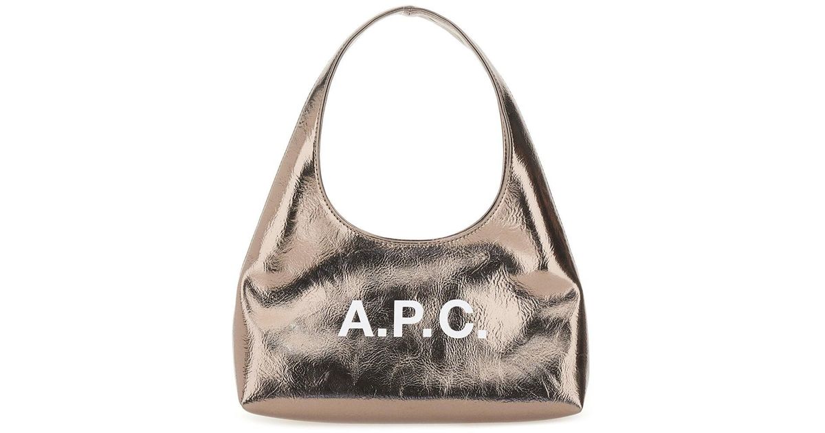 A.P.C. Baby Ninon Bag With Logo in Gray | Lyst