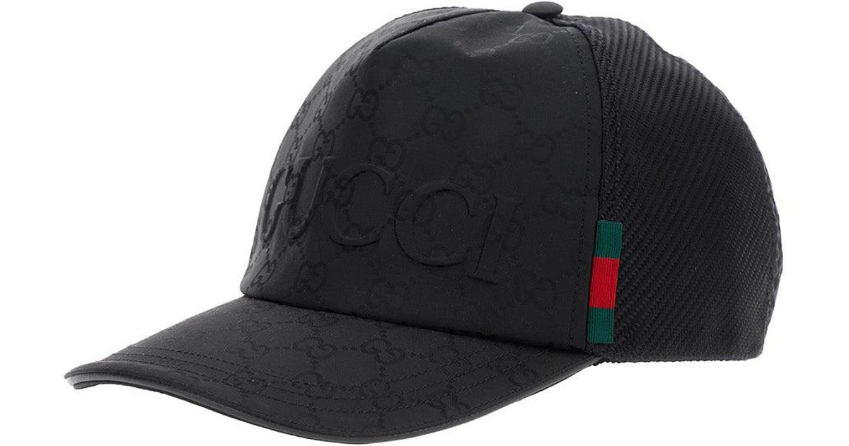 Gucci Baseball Cap With Logo Lettering On The Front And Web Detail On ...