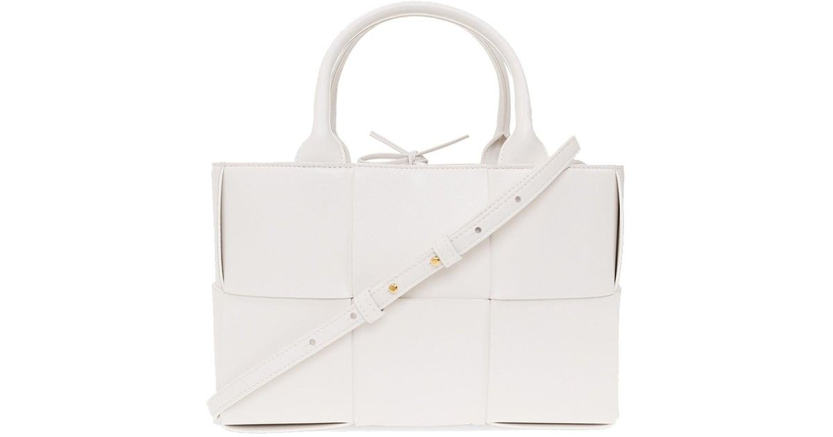 Bottega Veneta Arco Mini Tote Bag in White | Lyst