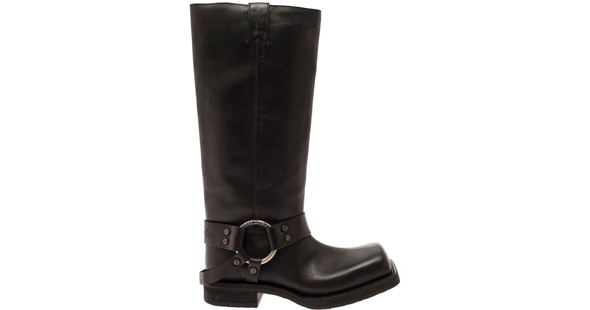 Acne Studios Boots With Buckle And Logo in Black for Men | Lyst