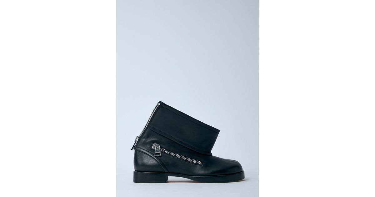 JW Anderson Jw Anderson Leather Biker Boots in Blue | Lyst