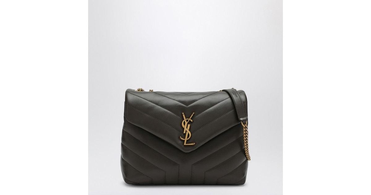 Saint Laurent Moss Small Ysl Loulou Bag in Black | Lyst